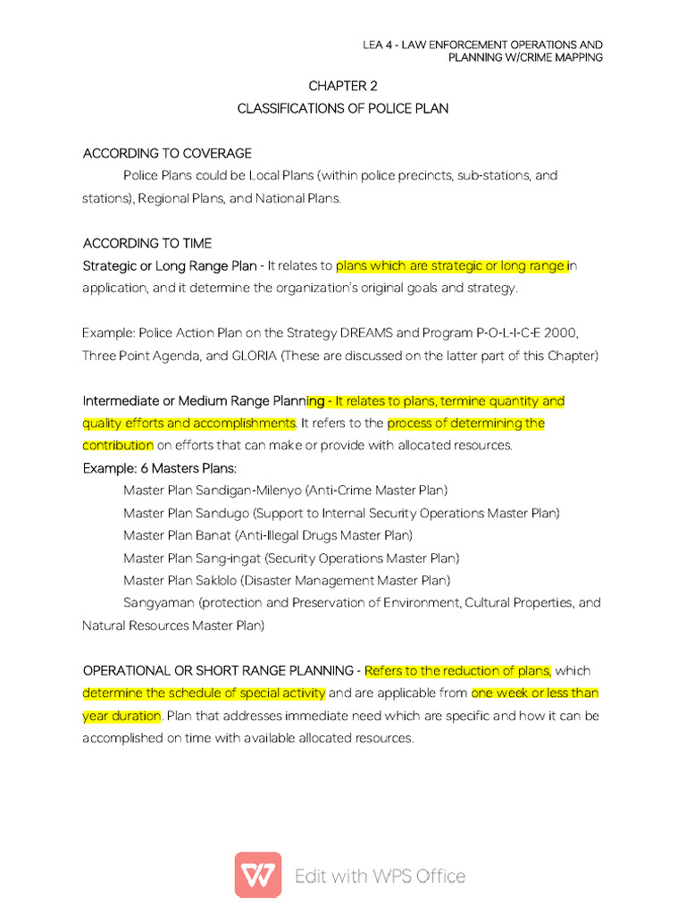 CHAPTER 2 | PDF | Police | Strategic Planning