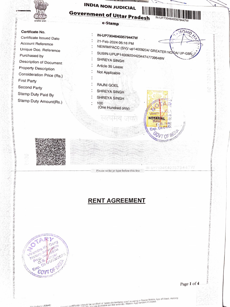 Rent Agreement | PDF | Lease | Law Of Obligations