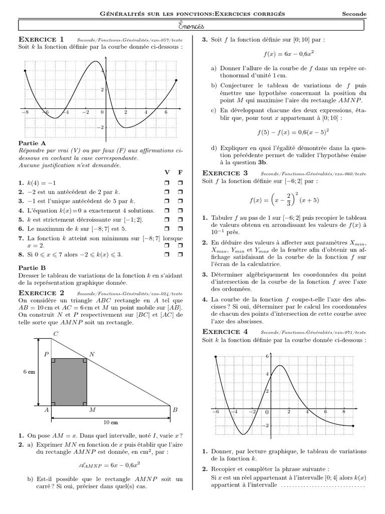 Exercices-corriges-3 | PDF | Équations | Géométrie euclidienne