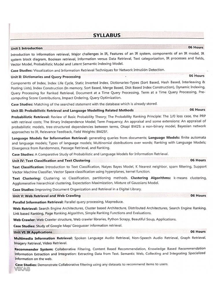 IR (AI&DS) Sem7 | PDF