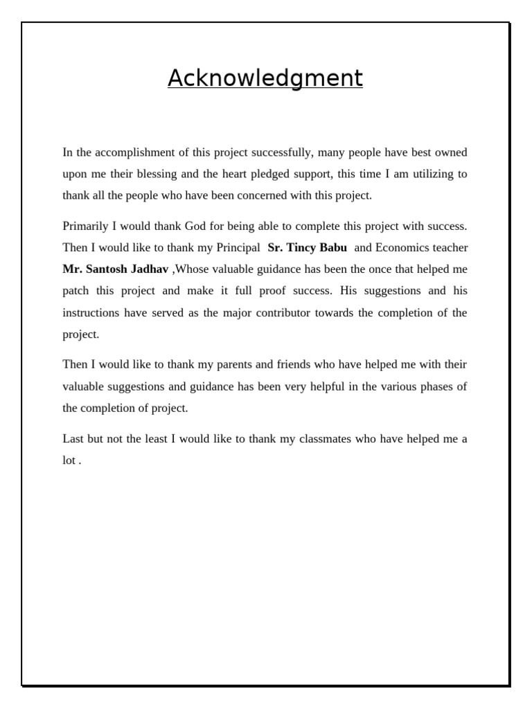 Acknowledgement 3 | PDF