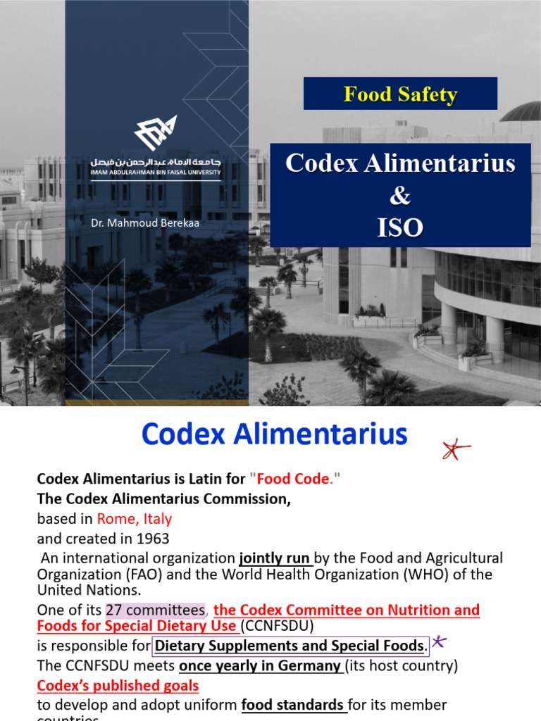 Lecture 11. Codex Alimentarius and ISO | PDF | Iso 9000 | Quality Management