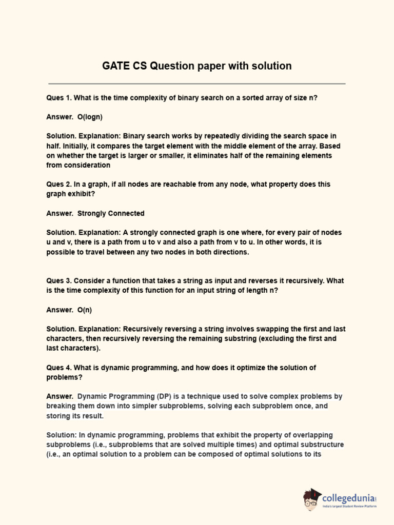 CS Slot 1 | PDF | Dynamic Programming | Process (Computing)
