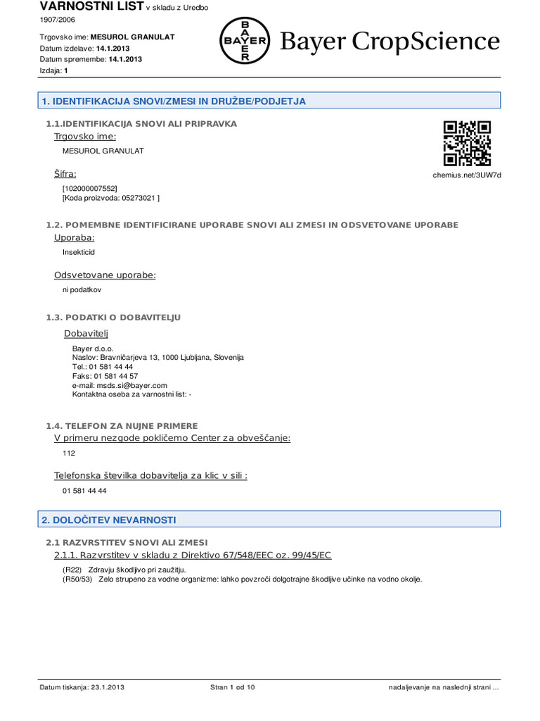 Mesurol Granulat | PDF