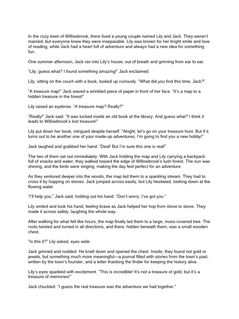 Jack and Lily's Treasure Hunt Adventure | PDF