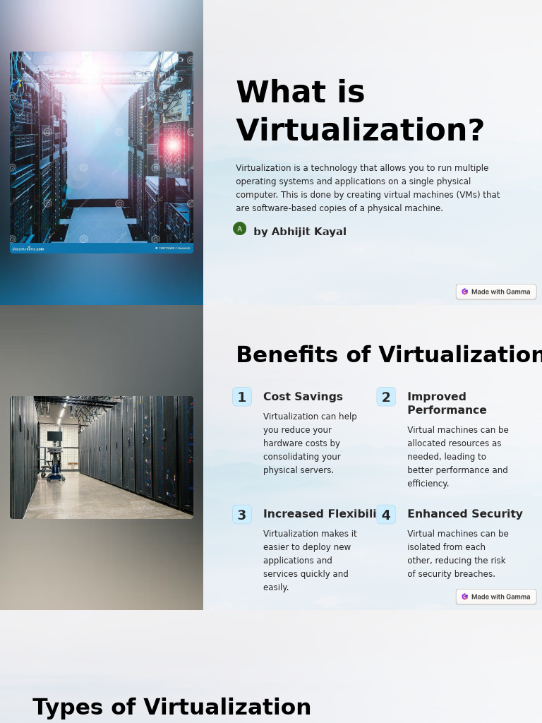 Understanding Virtualization Benefits & Types | PDF | Virtualization ...