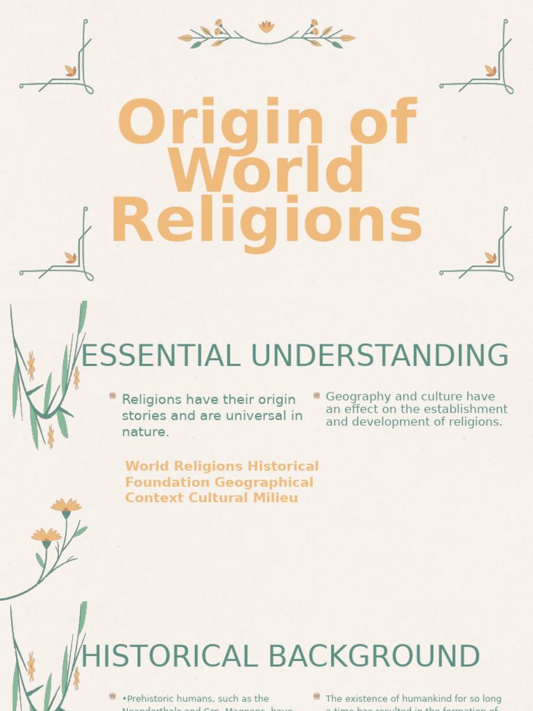 Origin of World Religions 1 | PDF | Tao | Abraham
