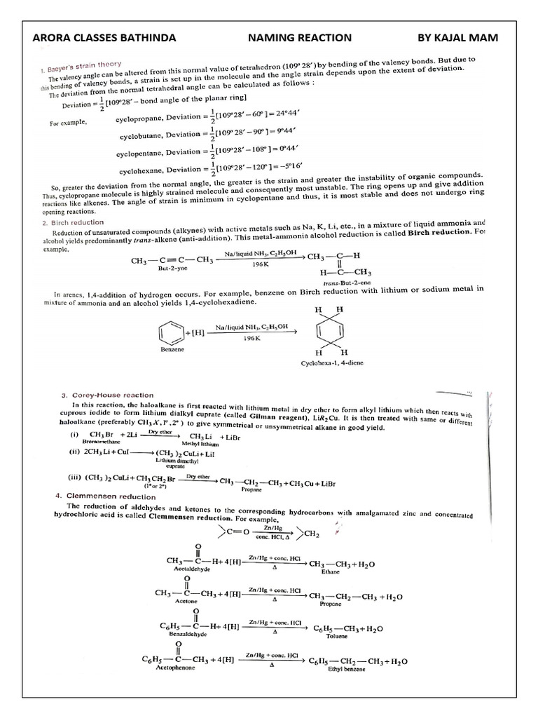 Naming Reaction | PDF