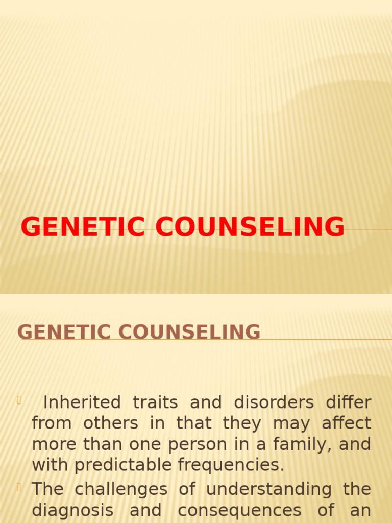 Genetic Counseling | PDF