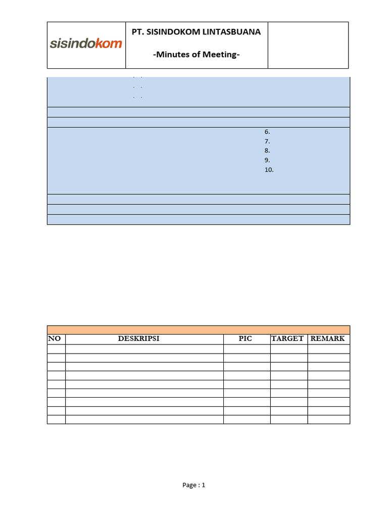 10. Form Notulen Meeting | PDF