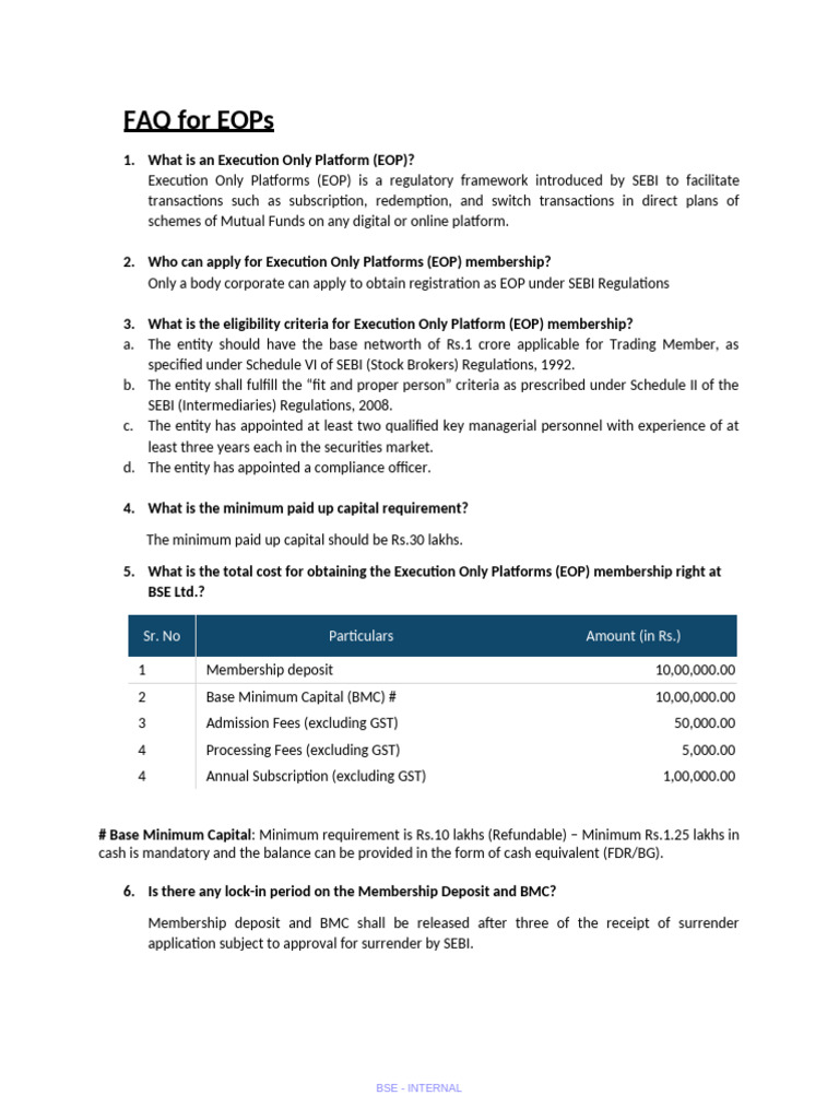 EOPs_FAQ | PDF