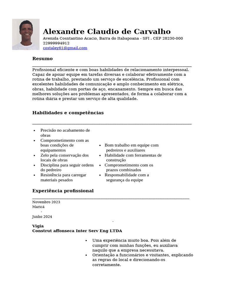 Alexandre Curriculo | PDF