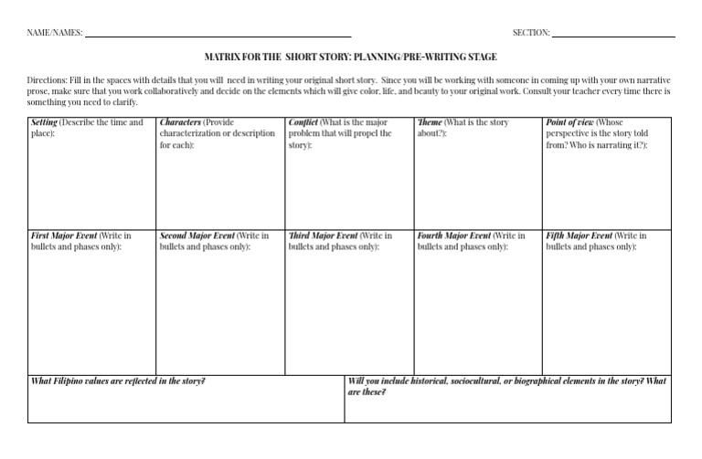 01-NARRATIVE-PROSE-PLANNING | PDF
