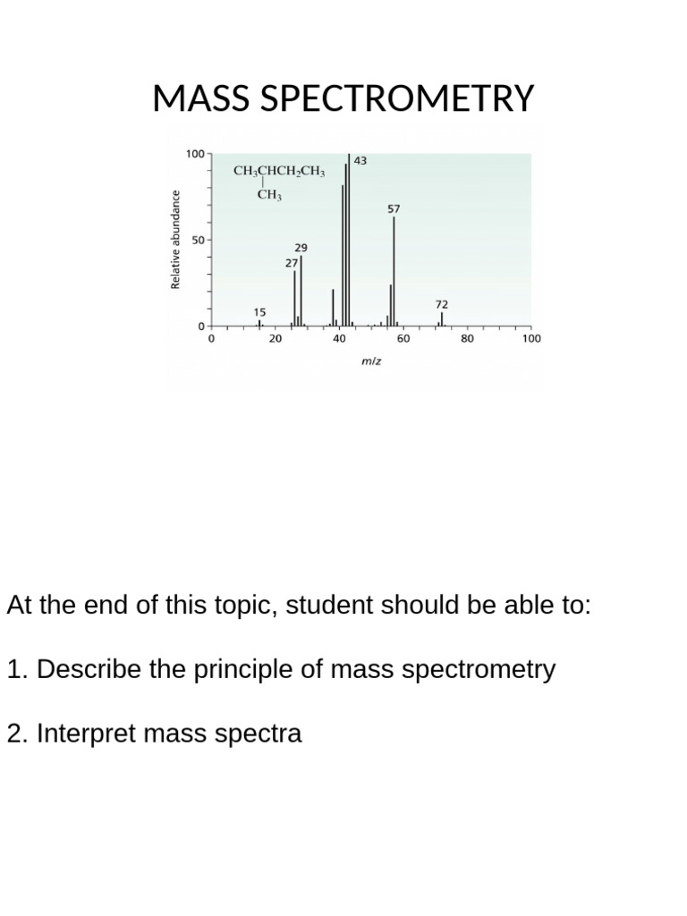 Mass Spectrometry | PDF | Mass Spectrometry | Ion