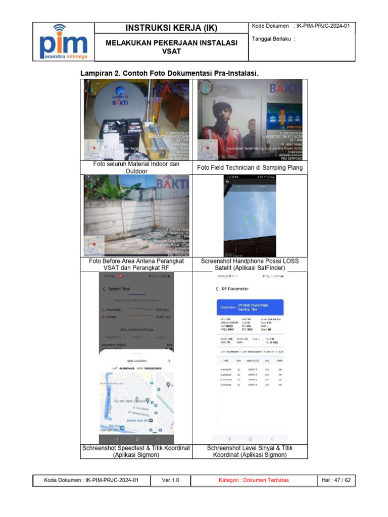 47-55 Contoh Foto Dokumentasi Instalasi | PDF