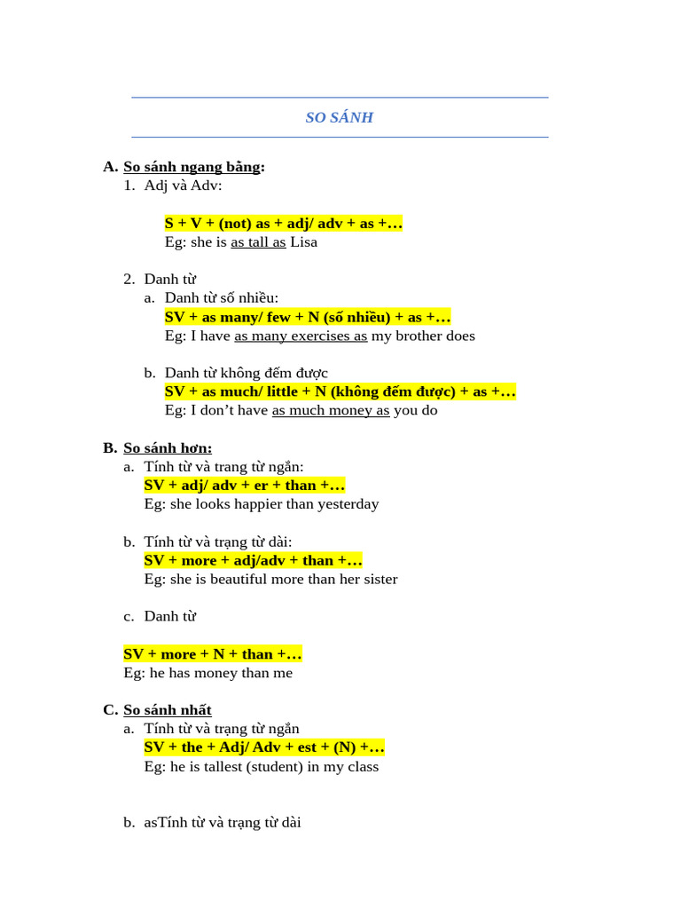 So Sánh | PDF