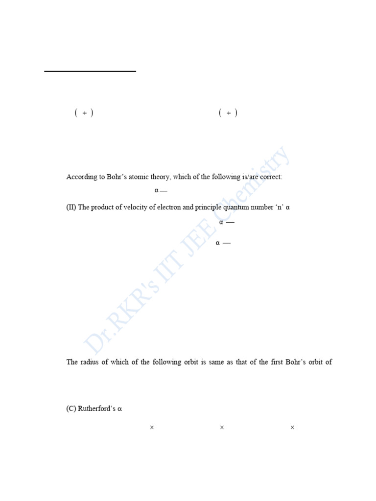 Atomic Structure Assignment-1 | PDF | Electron | Atoms