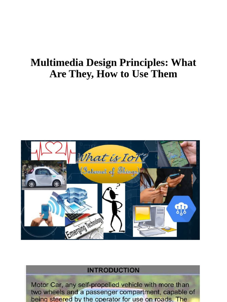 Week 2 Multimedia Design Principles | PDF | Multimedia | Learning