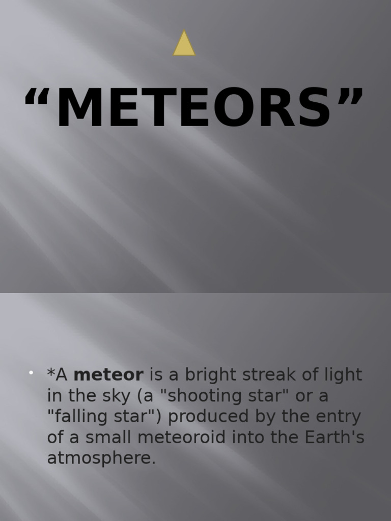 Meteors | PDF