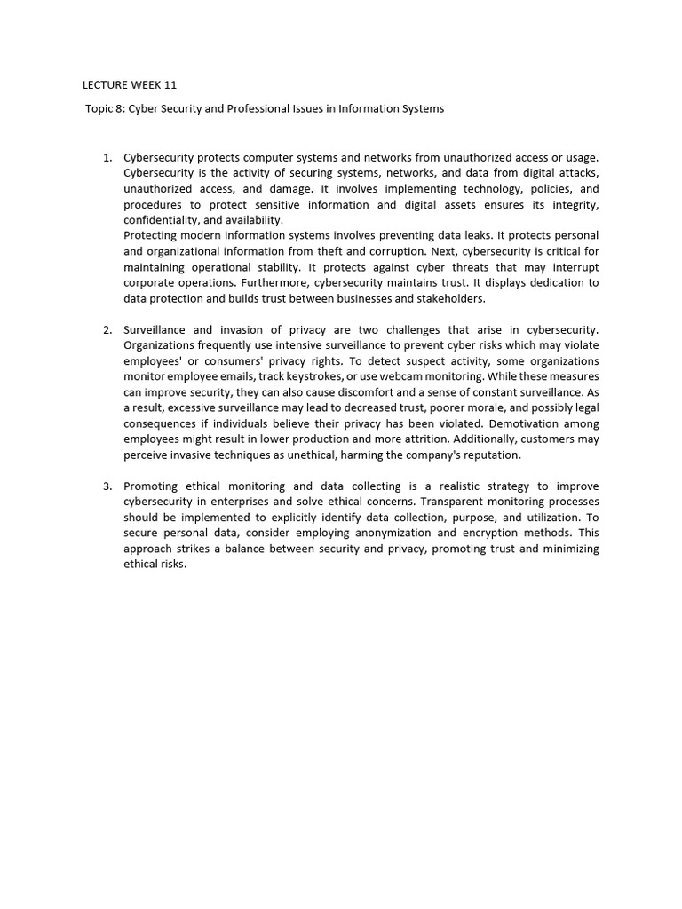 LECTURE WEEK 11 | PDF