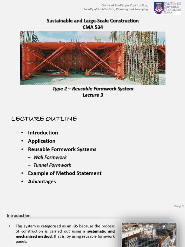 Lecture 3 - Reusable Formwork Systems | PDF | Building Materials ...