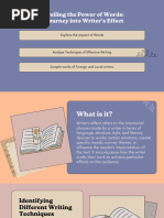 WRITER'S EFFECT NOTES FOR CAMBRIDGE 0500 (First Language English Oral ...