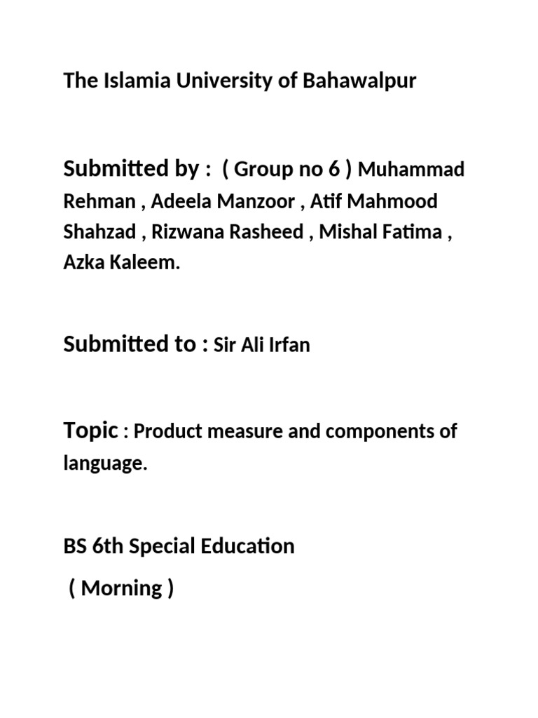 Group 6 assignment reading and writing | PDF | Word | Syntax