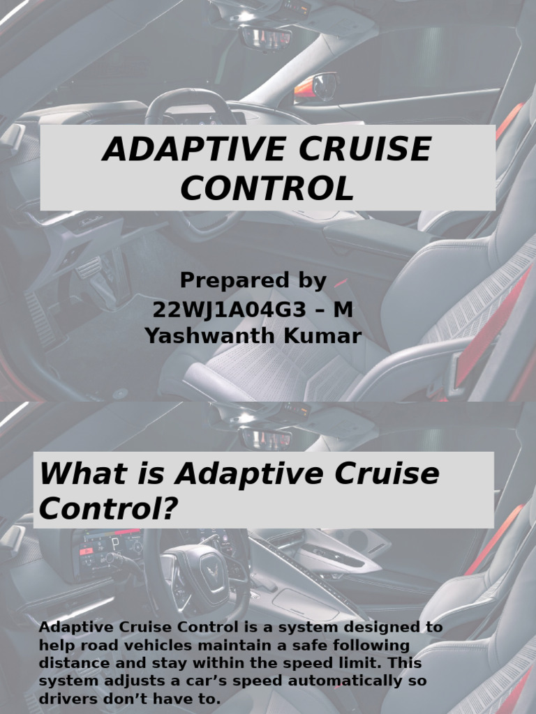 Adaptive Cruise Control | PDF