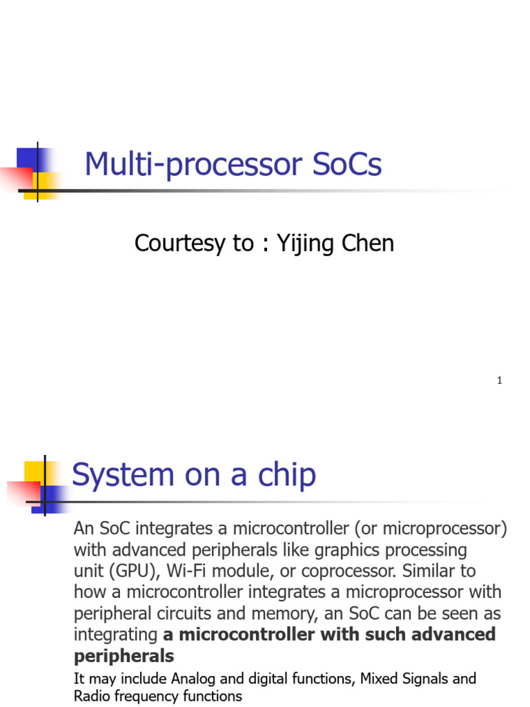 L20 EmbeddedMultiprocessors | PDF | System On A Chip | Parallel Computing