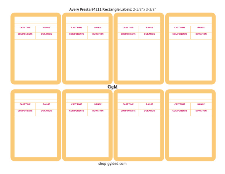 Avery Spell Labels | PDF