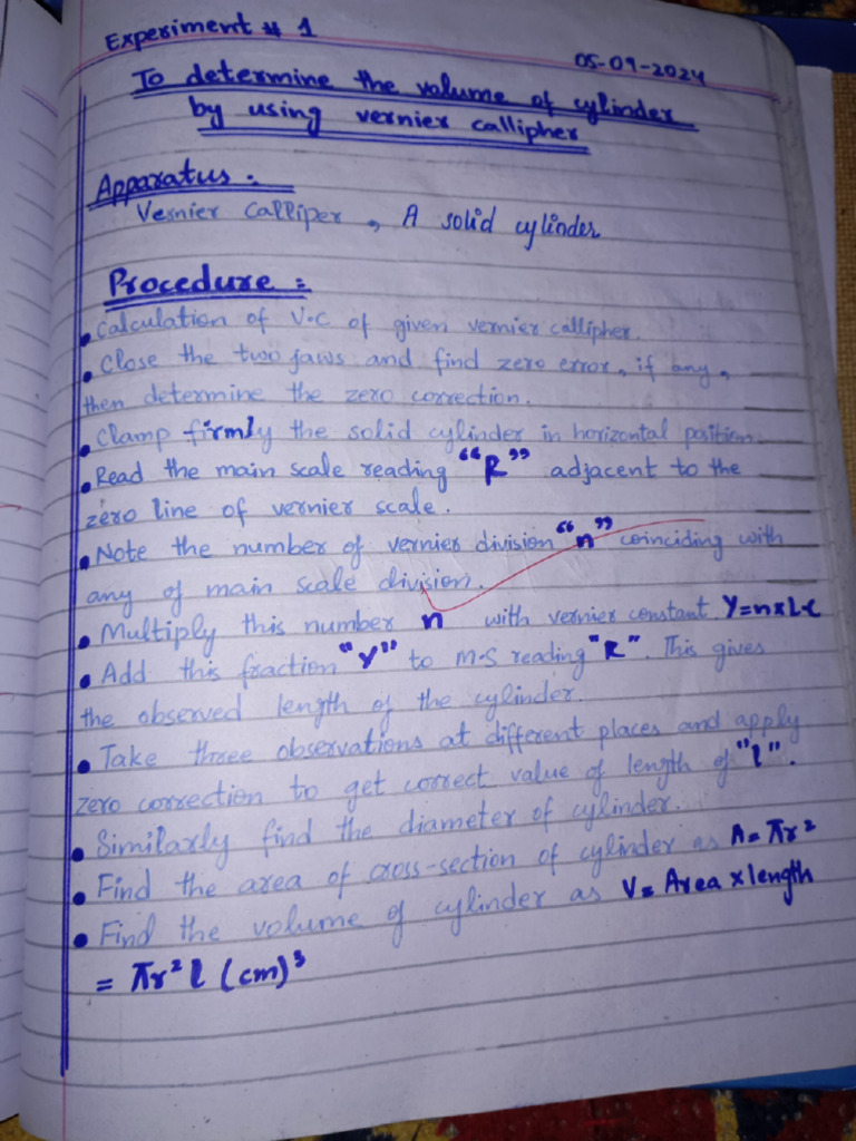 Physics Practicals, Class 11 | PDF