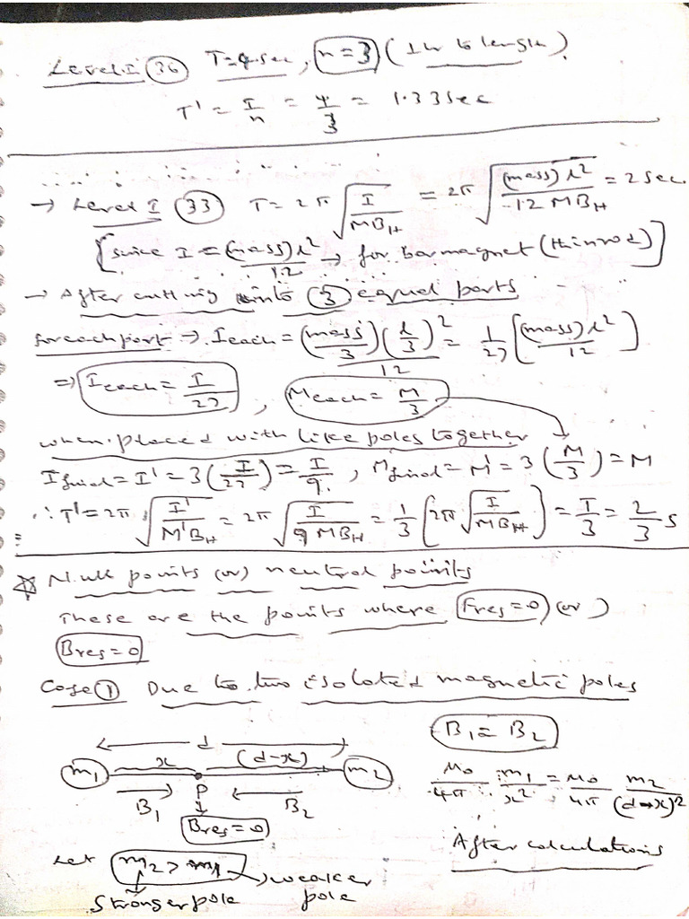 Null Points, Earth Magnetism, Magnetic Materials | PDF