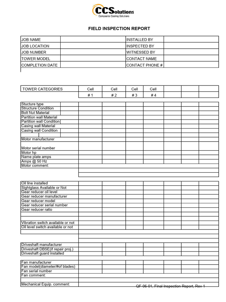 Field Inspection report | PDF