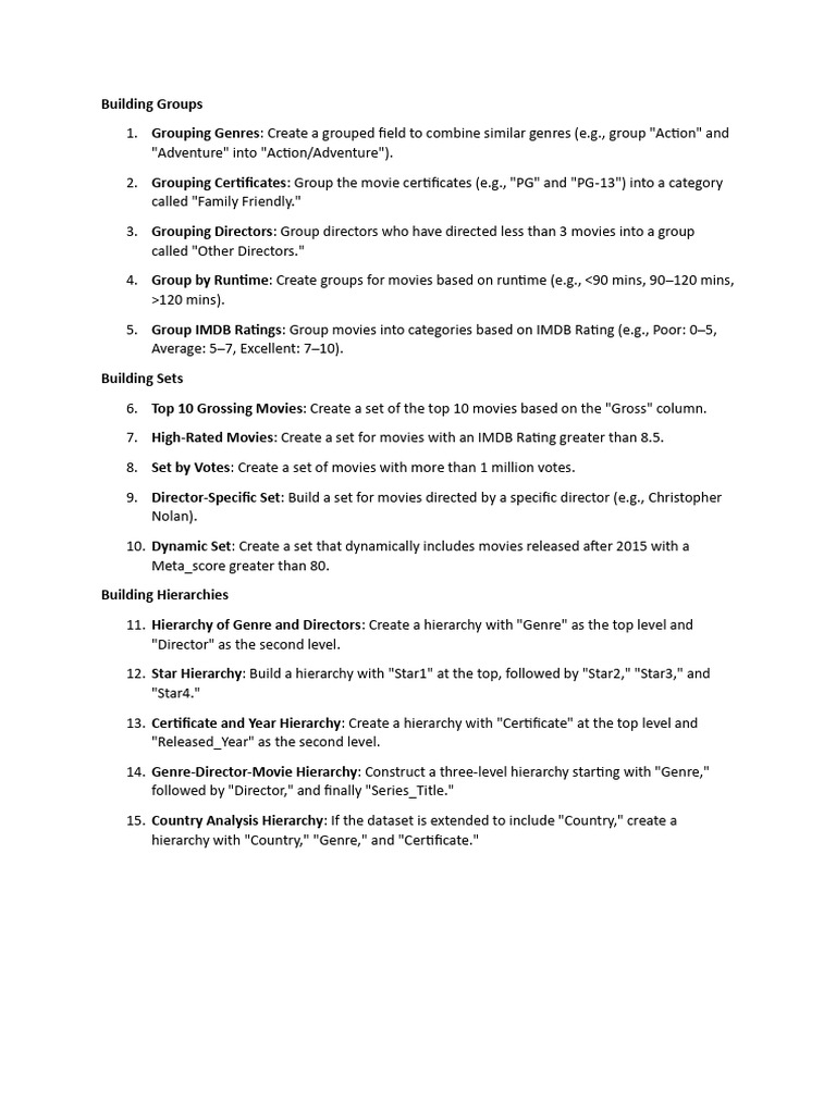 Building Groups Sets Hierarchies | PDF