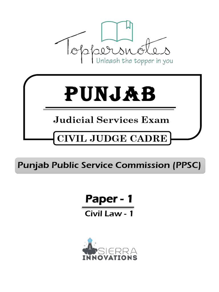 Sample Paper Civil Law Judiciary For Aspirants | PDF | Consideration ...