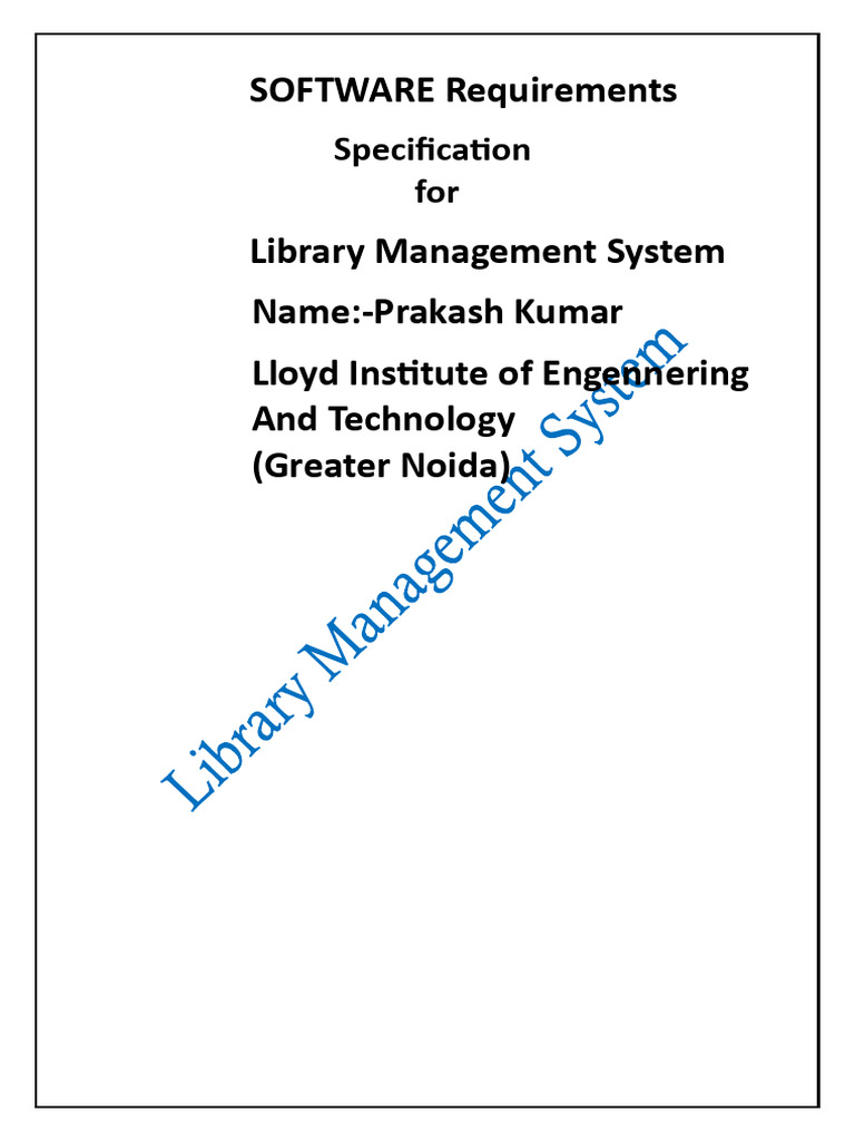 Library Management System | PDF | Databases | Libraries