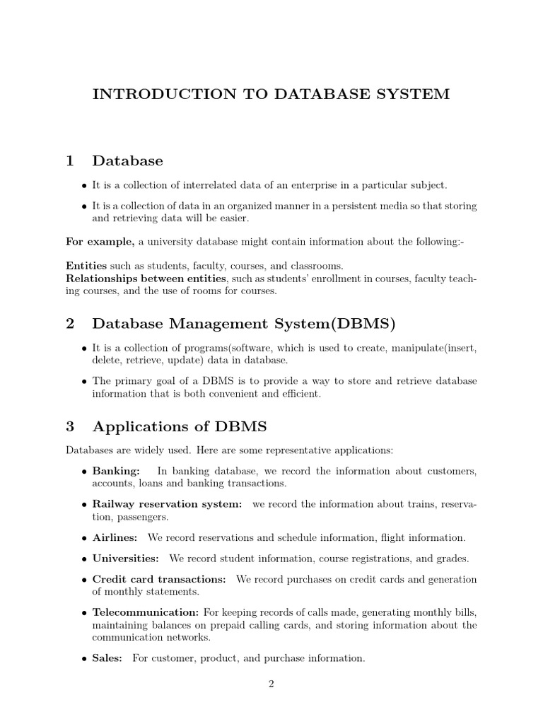 DBMS_Unit-1 | PDF | Conceptual Model | Databases