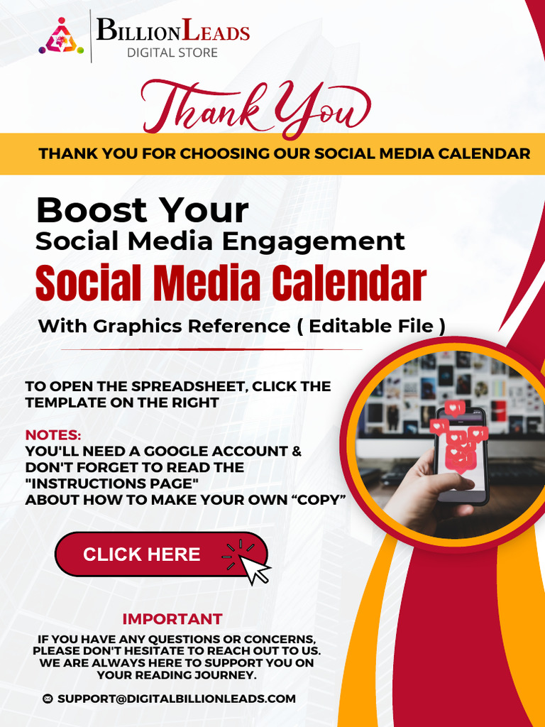 Social Media Engagement Calendar Template | PDF