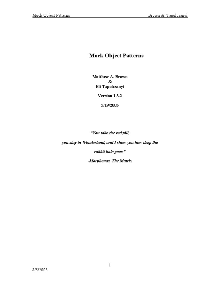 Brown Mock Objects | PDF | Career & Growth | Computers