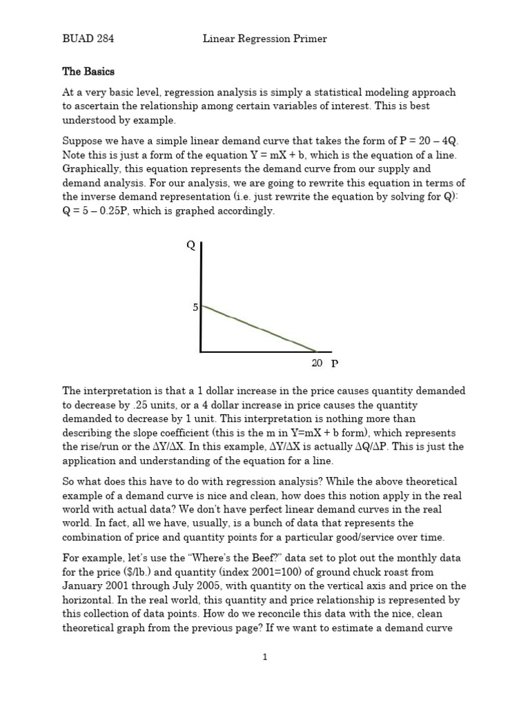 Regression Primer | PDF | Linear Regression | Errors And Residuals