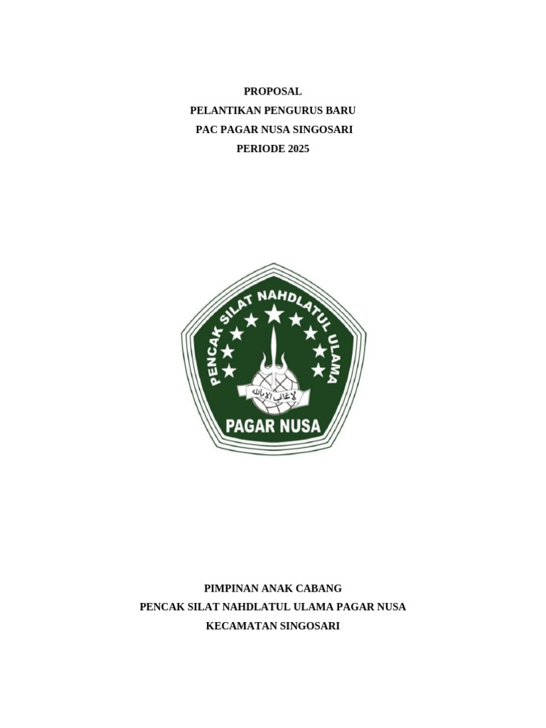 Proposal Pagar Nusa | PDF