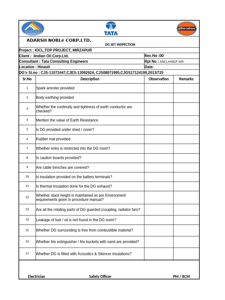 06 DG INSPECTION | PDF