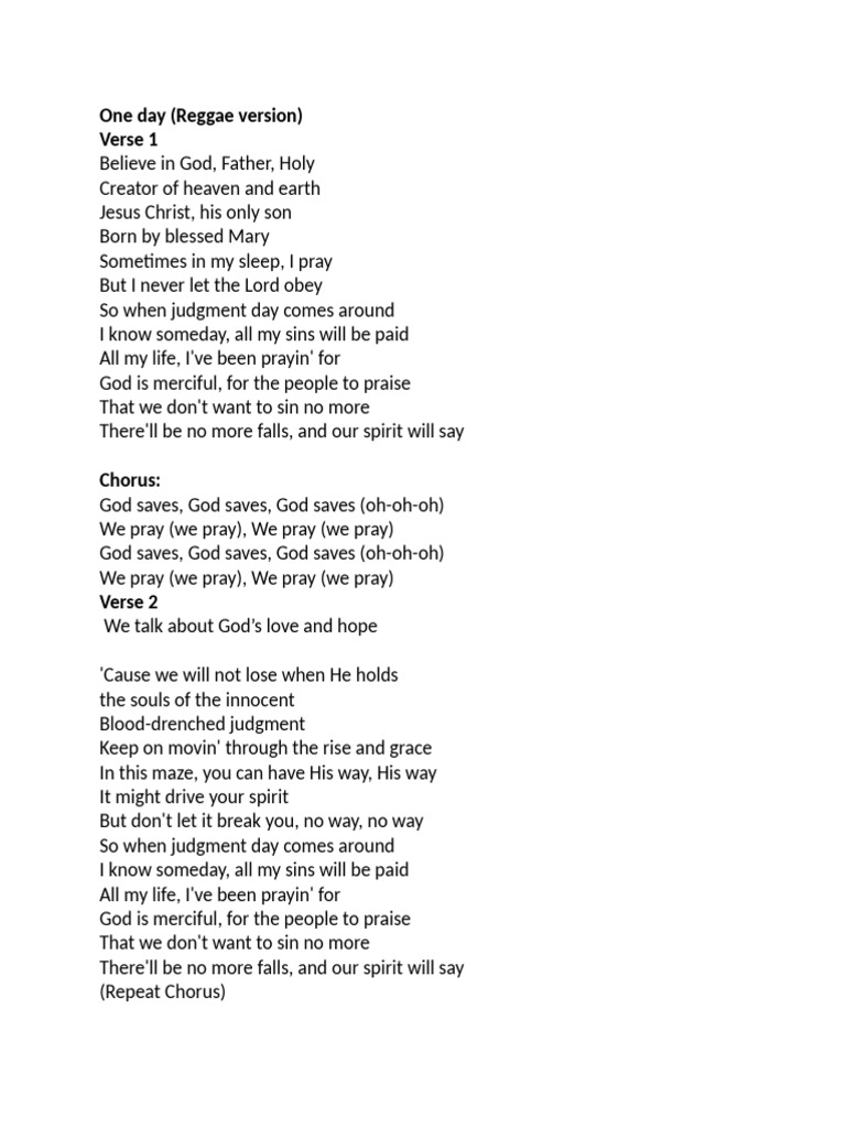 Reed Song One Day | PDF