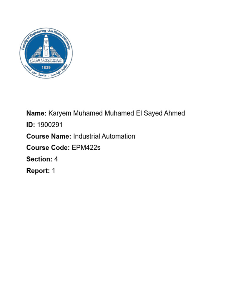Automation Report 1 | PDF | Relay | Power Supply