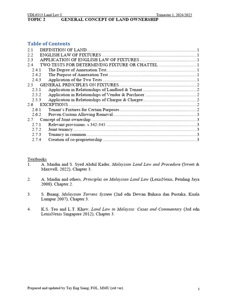 Tri 2430 Udl6313 Topic 2 STD Ver | PDF | Concurrent Estate | Leasehold Estate