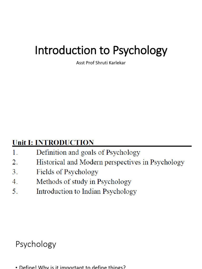 Introduction to Psychology Basics | PDF | Id | Psychology