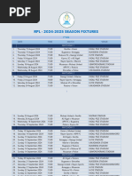 Soccer Match Schedule March-May 2024 | PDF | Sports | Team Sports
