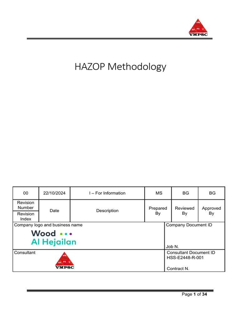 Final HAZOP Methodology For ARAMCO Pipelines | PDF | Risk | Safety