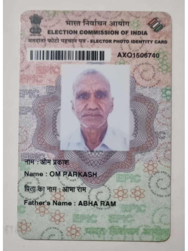 Om Parkash Voter Card - Compressed | PDF