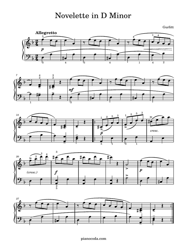 Novelette in D Minor | PDF